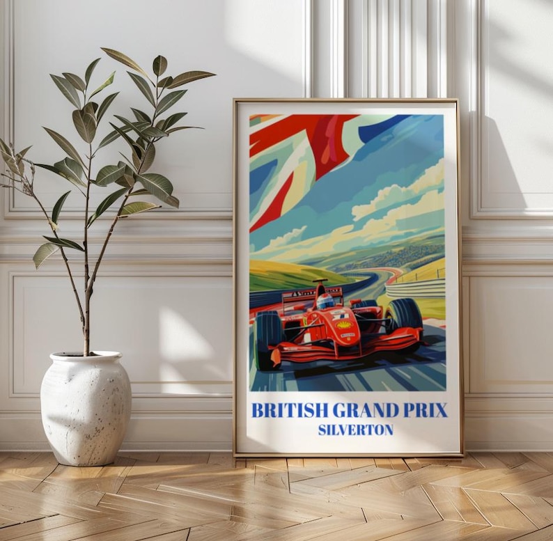 Silverstone British Grand Prix Poster: F1 Racing Art Print - Etsy