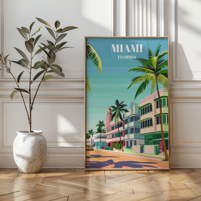 Retro Miami Decor - Etsy