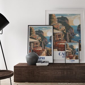Capri Italy Travel Print, Capri Wall Decor, Capri Home Living Decor ...