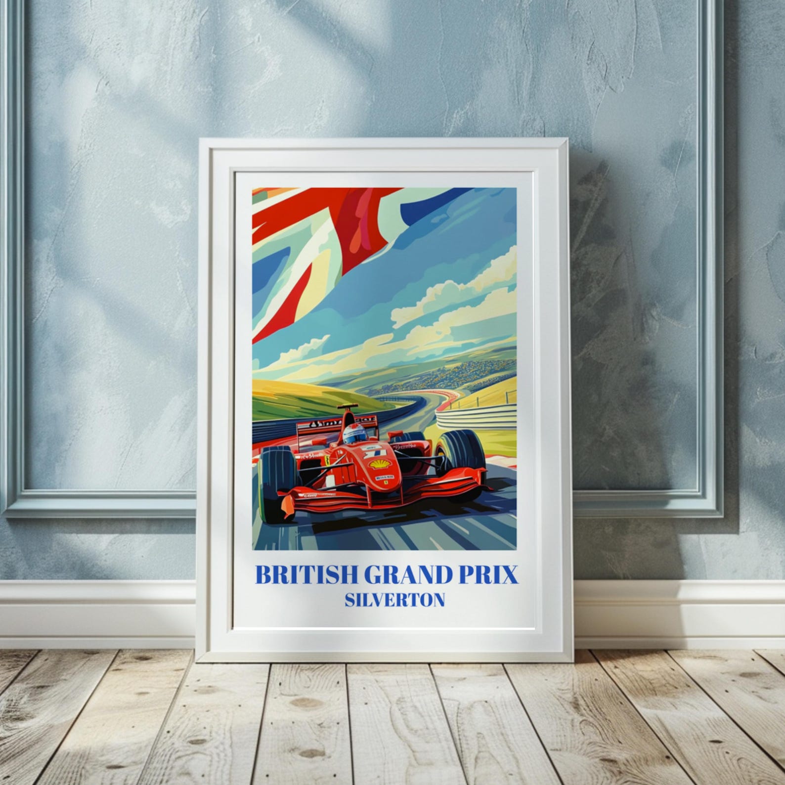 Silverstone British Grand Prix Poster: F1 Racing Art Print - Etsy