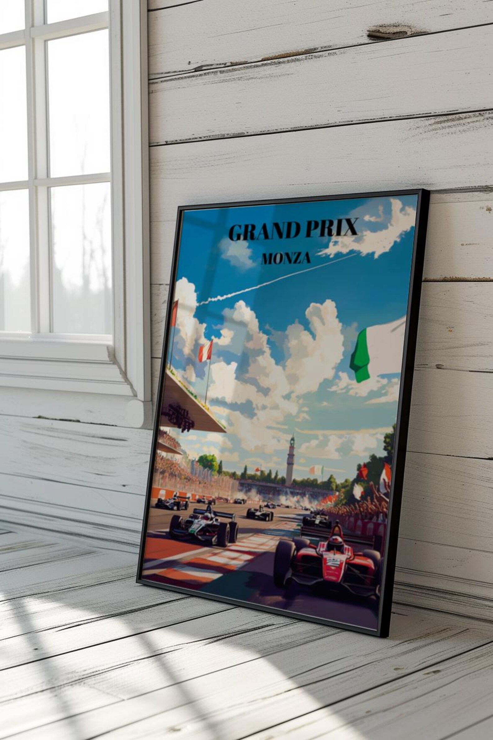Monza Grand Prix Poster: Vintage Italian F1 Racing Art Print - Etsy