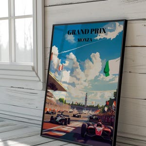 Monza Grand Prix Poster: Vintage Italian F1 Racing Art Print - Etsy