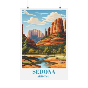 Sedona Arizona Travel Poster, Wall Decor Sedona Home Living Decor ...