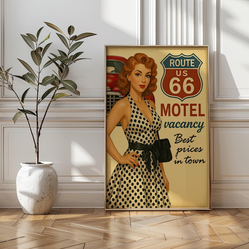 Pin up Poster Car - Etsy