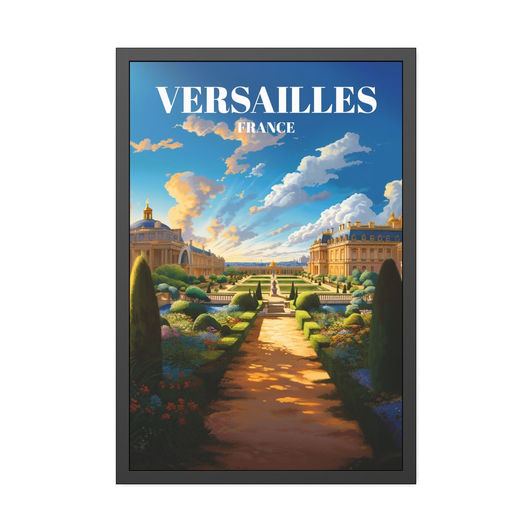 Versailles France Travel Poster Vintage French Chateau Wall Art, Palace ...