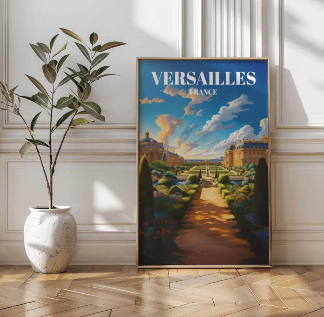 Versailles France Travel Poster: Vintage Palace Gardens Art Print - Etsy