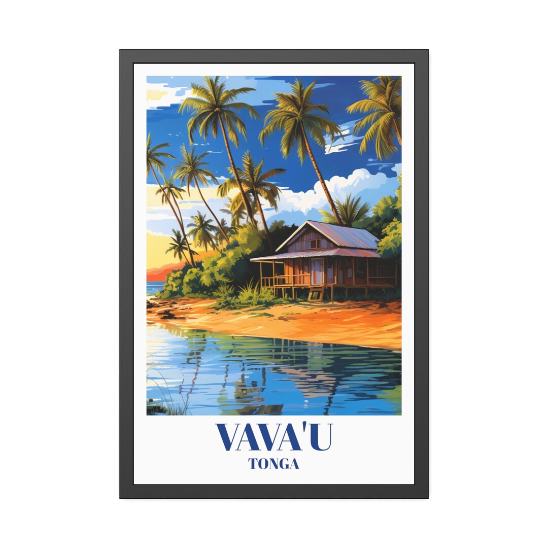 Vava'u Tonga Travel Poster: South Pacific Island Art - Etsy