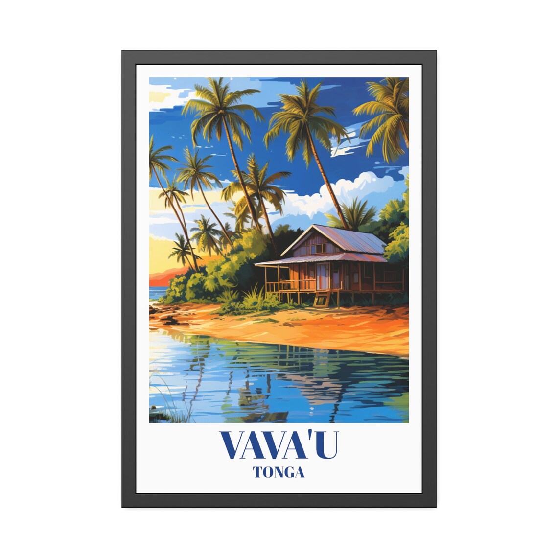 Vava'u Tonga Travel Poster: South Pacific Island Art - Etsy