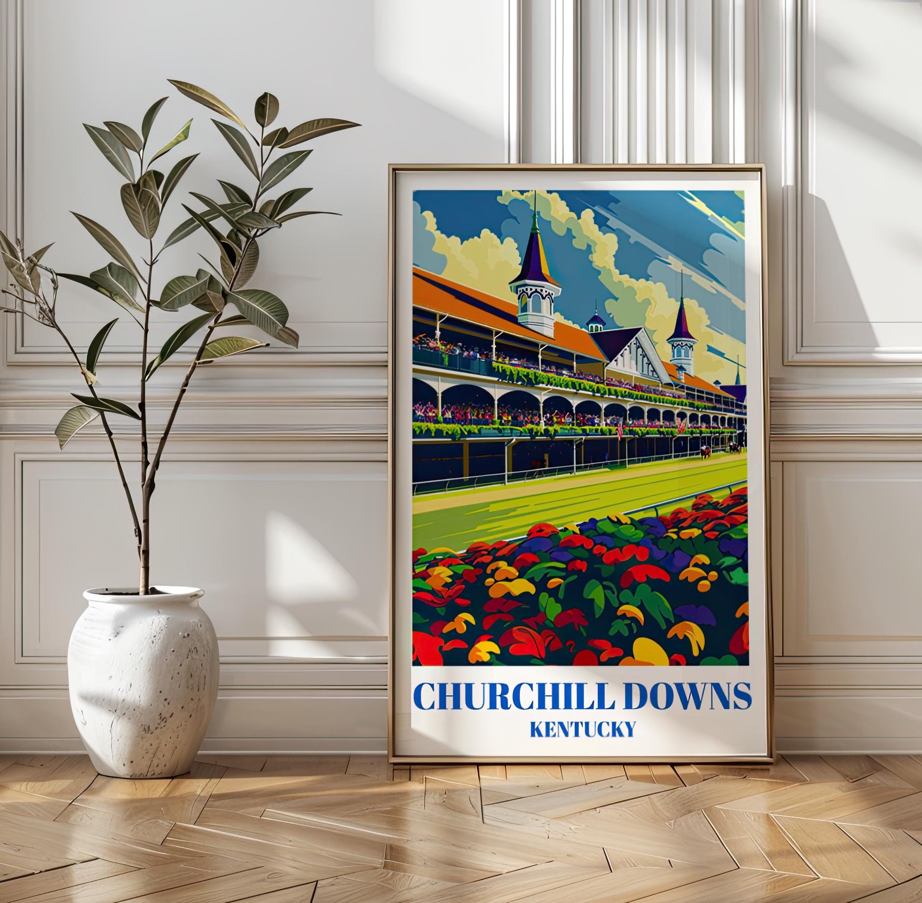Churchill Downs Travel Poster: Kentucky Derby Art Print - Etsy