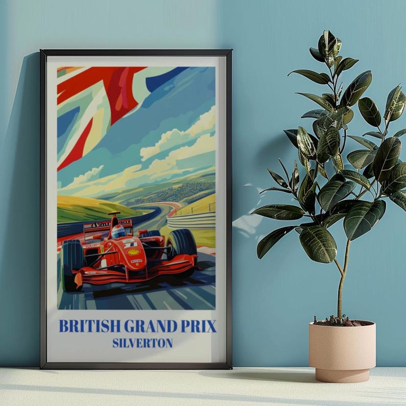 Silverstone British Grand Prix Poster: F1 Racing Art Print - Etsy