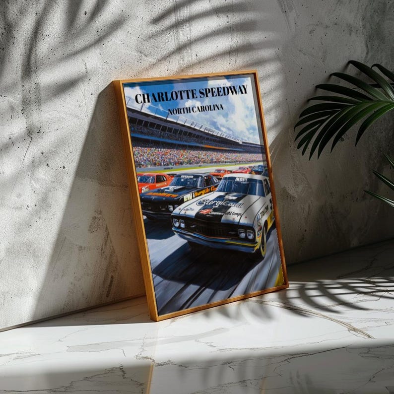 Charlotte Speedway Poster: NASCAR Racing Wall Art, Motorsport Decor - Etsy