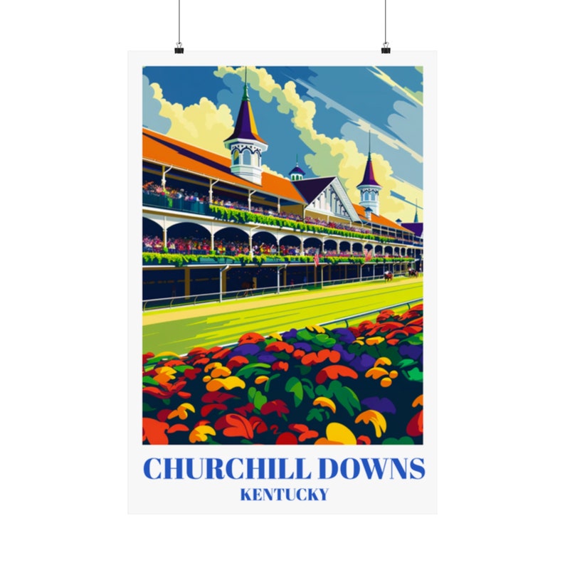 Digital Download Travel Poster of Churchill Downs, Louisville, Kentucky ...