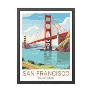 San Francisco Golden Gate Bridge Travel Print Poster - Etsy