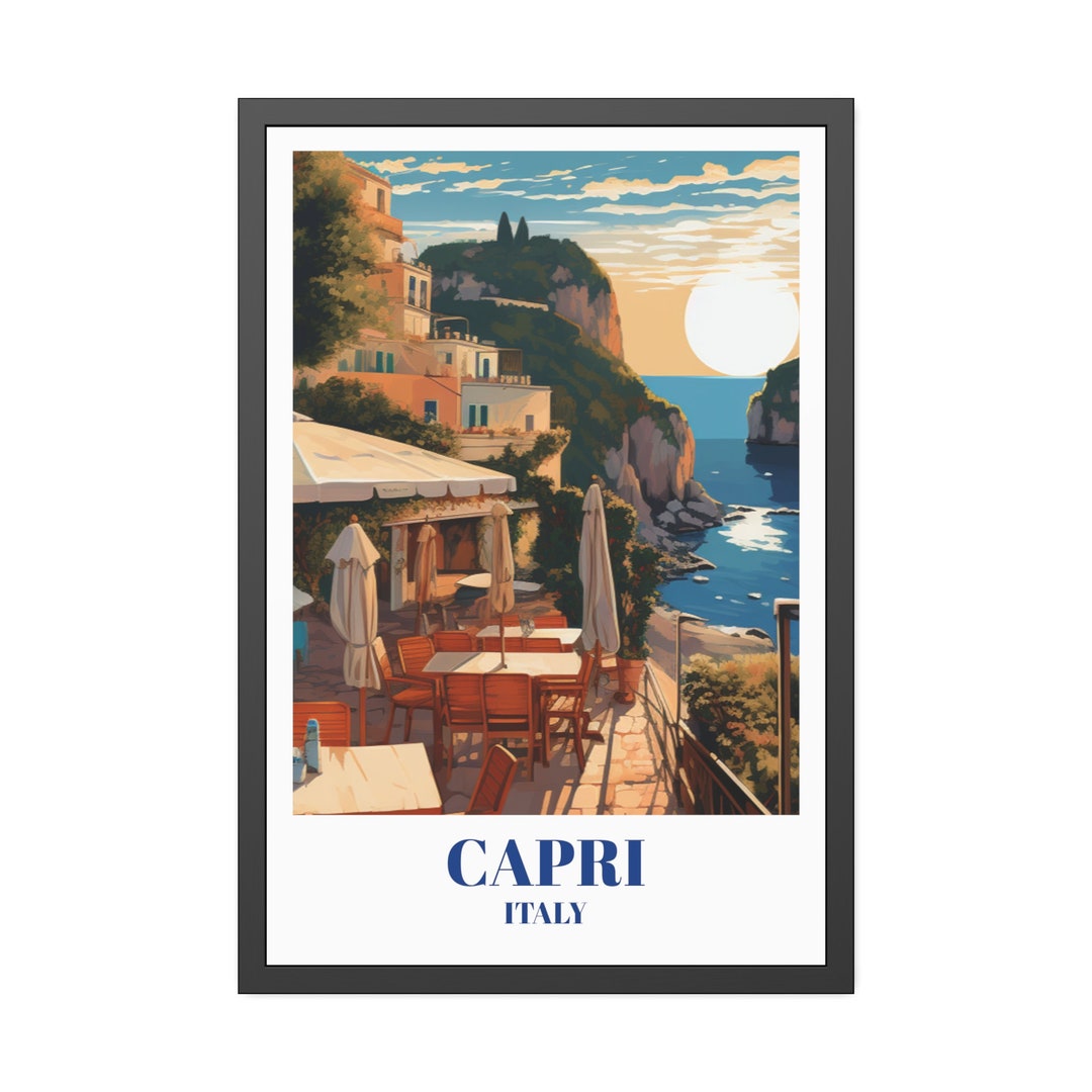 Capri Italy Travel Print, Capri Wall Decor, Capri Home Living Decor ...