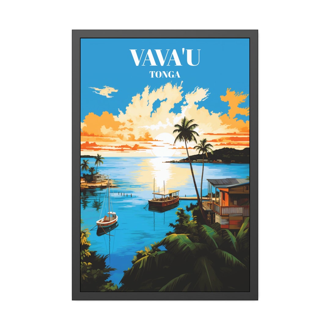 Vava'u Tonga Travel Poster: South Pacific Island Art - Etsy