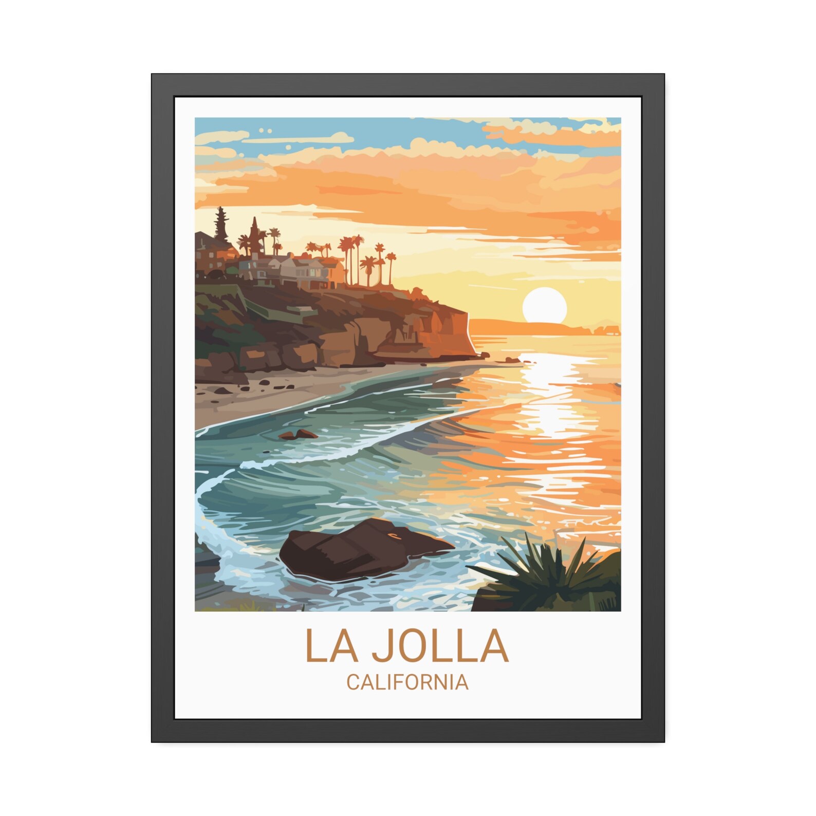 La Jolla Cove Travel Print Wall Art La Jolla Cove Wall Hanging Home ...
