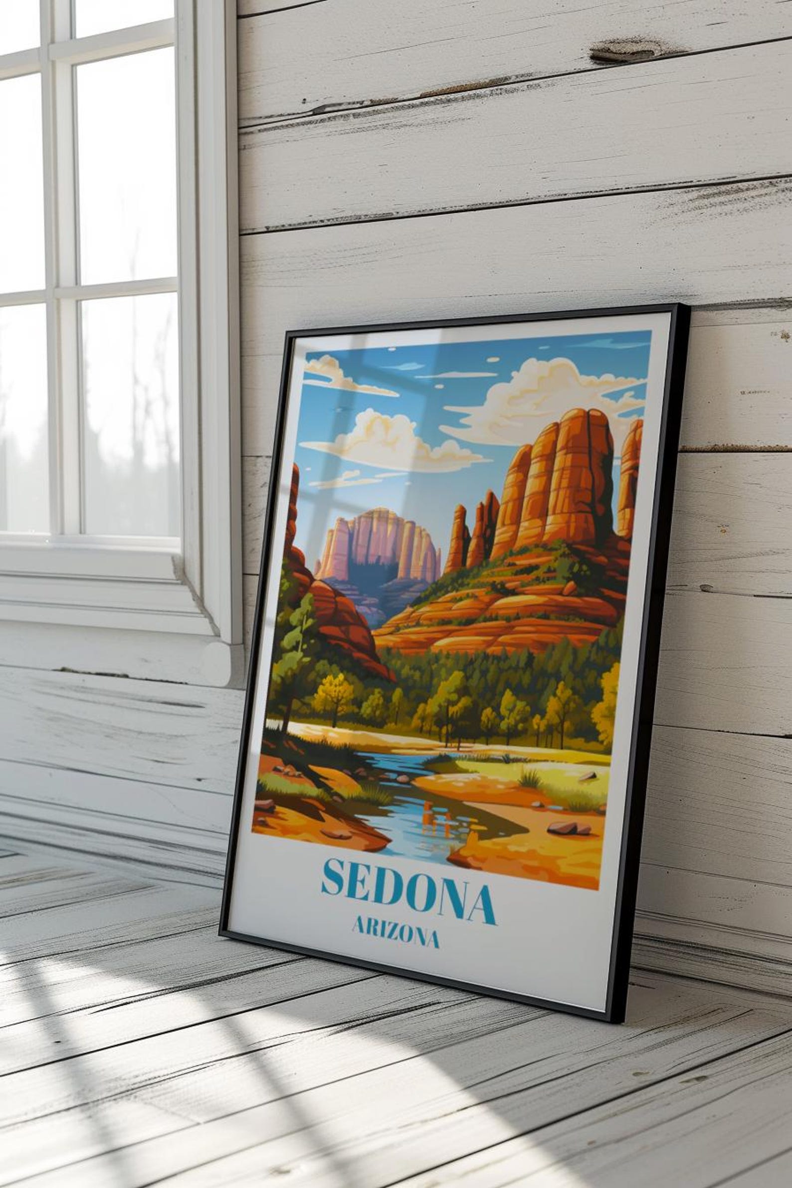 Sedona Arizona Travel Poster, Wall Decor Sedona Home Living Decor ...