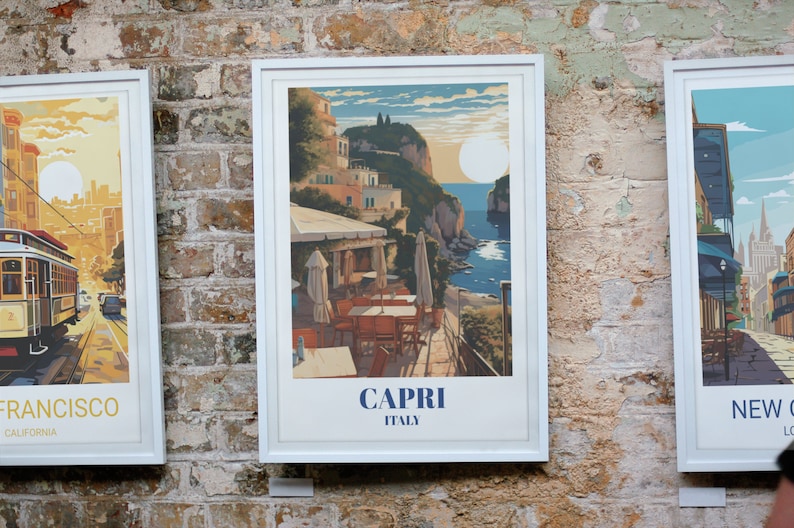 Capri Italy Travel Print, Capri Wall Decor, Capri Home Living Decor ...