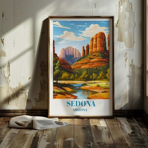 Sedona Arizona Travel Poster, Wall Decor Sedona Home Living Decor ...