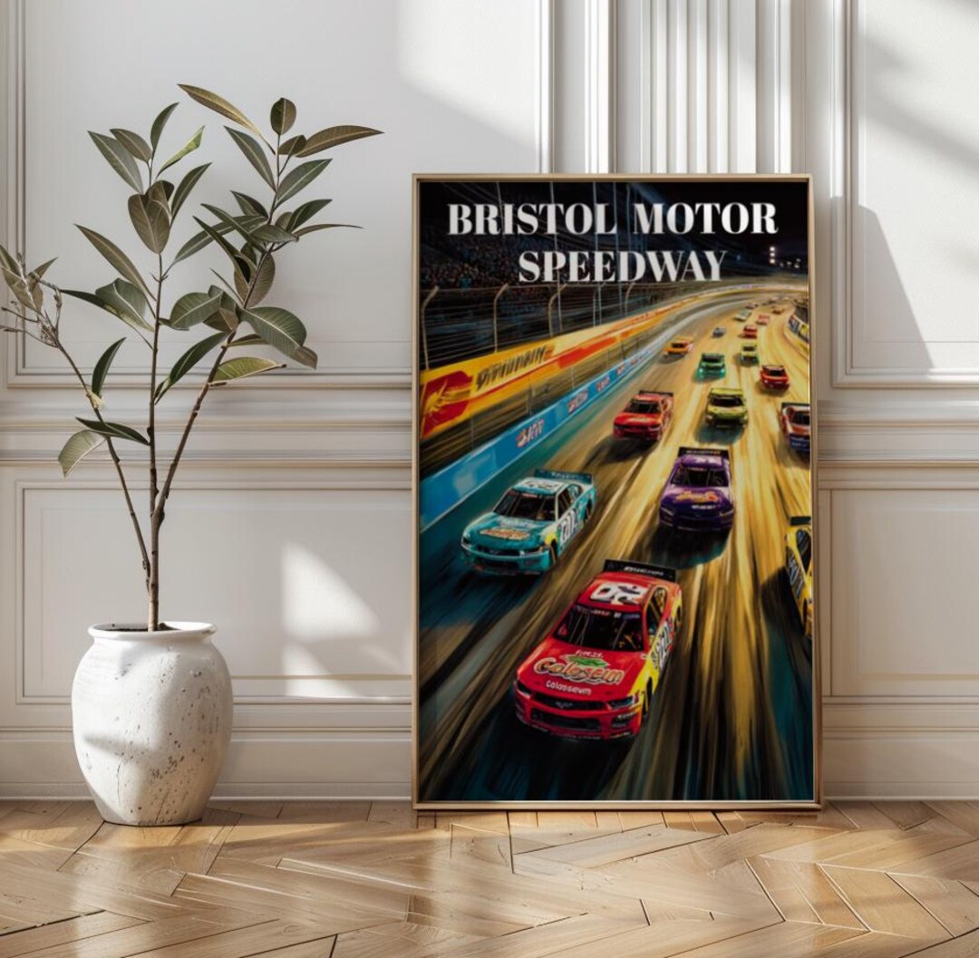 Bristol Motor Speedway Poster: NASCAR Racing Art Print - Etsy