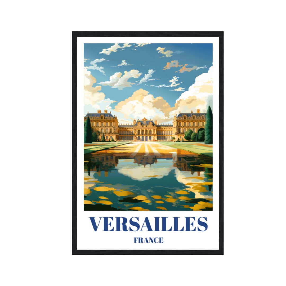 Versailles France Travel Poster Vintage Style Wall Art Print, French ...