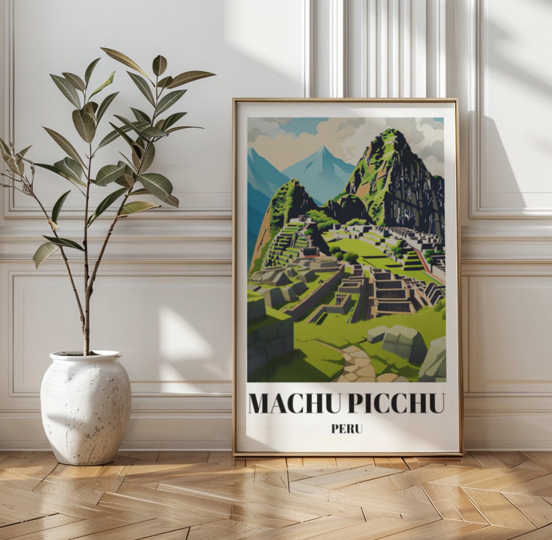 Majestic Machu Picchu Peru Travel Print Wall Art Machu Picchu Wall ...