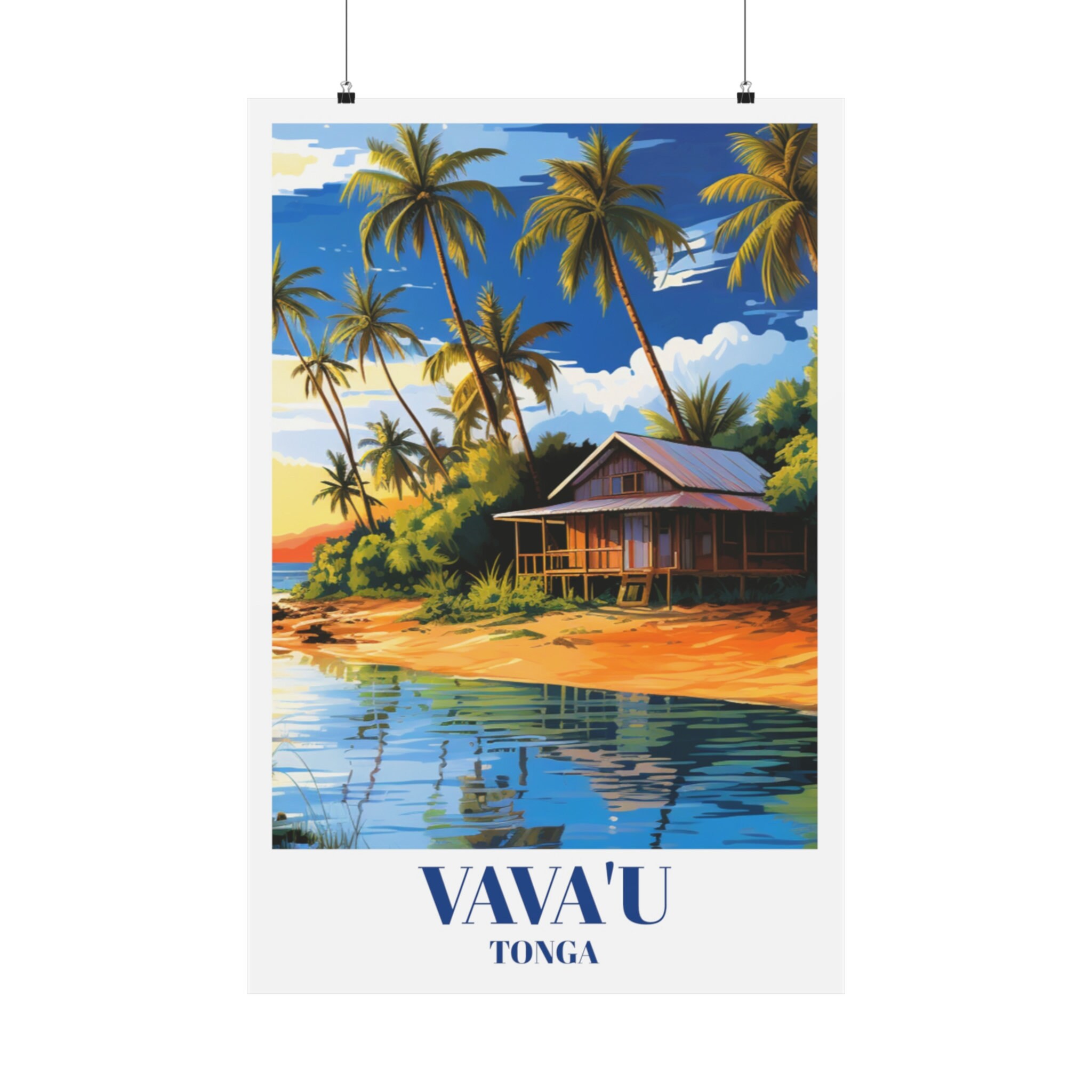 Vava'u Tonga Travel Poster: South Pacific Island Art - Etsy
