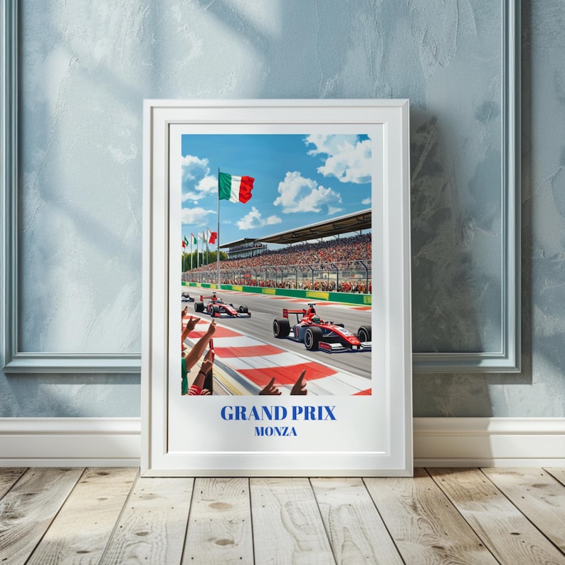 Monza Italy Racing Circuit Poster – Vintage Motorsport Wall Art - Etsy