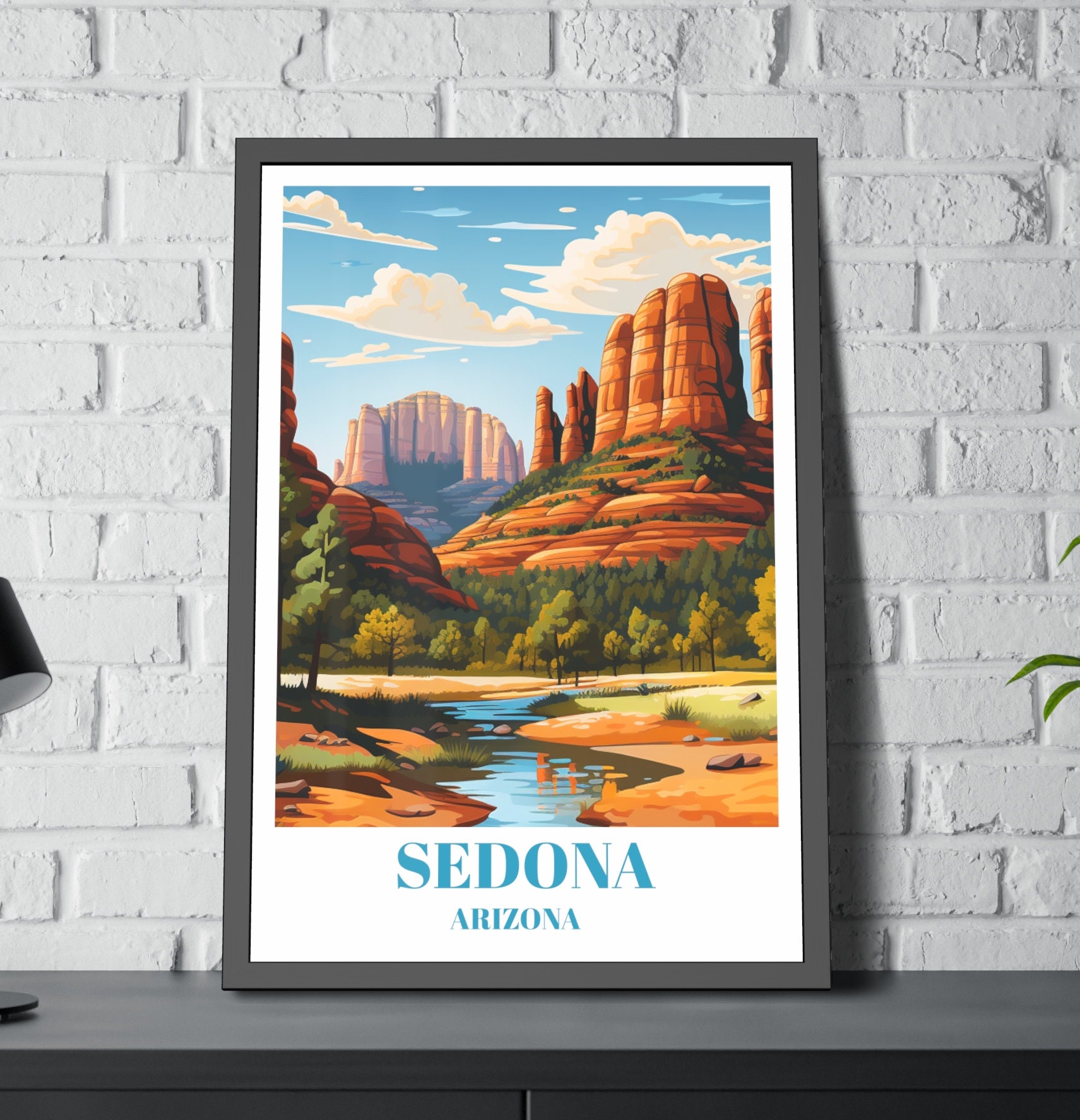 Sedona Arizona Travel Poster Wall Decor Sedona Home Living - Etsy