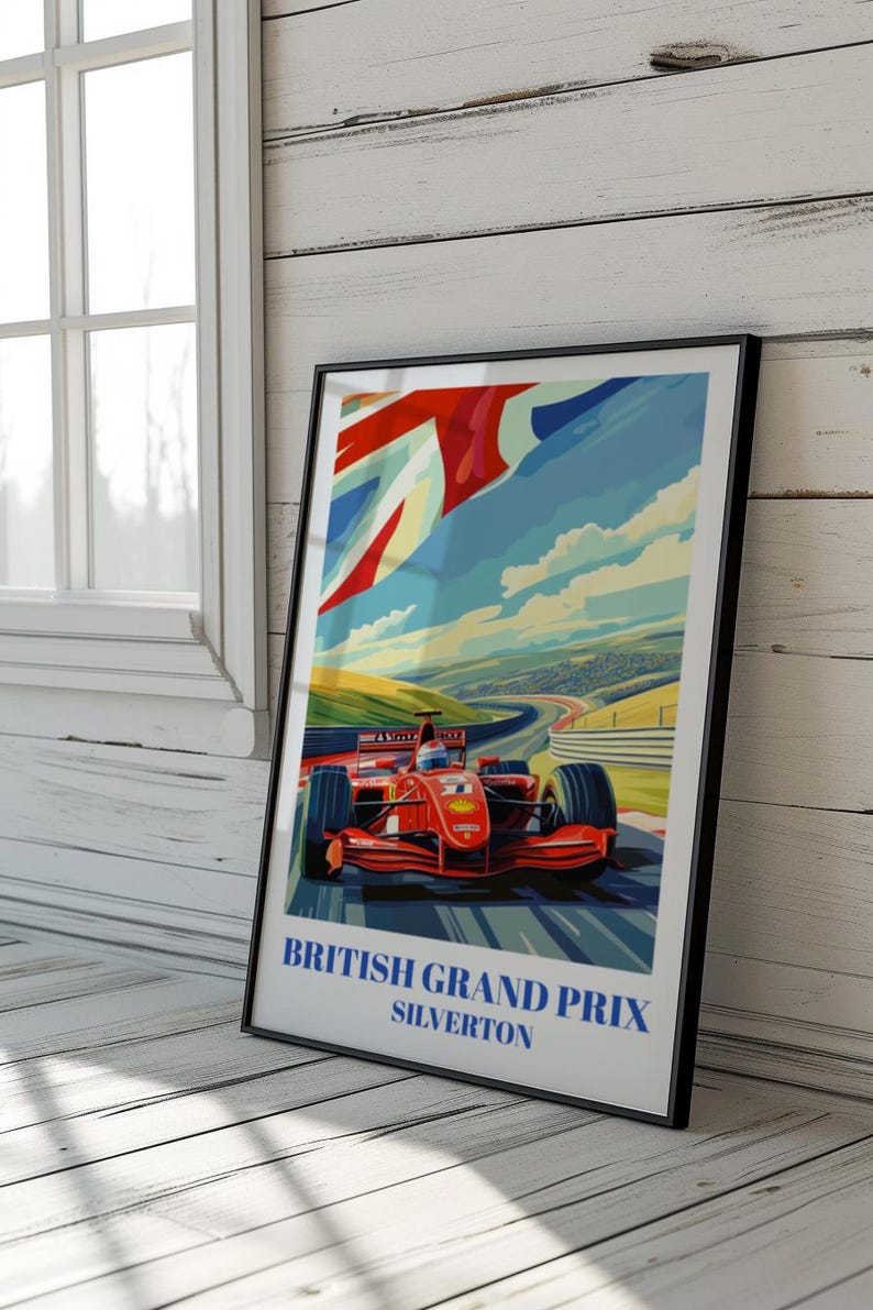 Silverstone British Grand Prix Poster: F1 Racing Art Print - Etsy