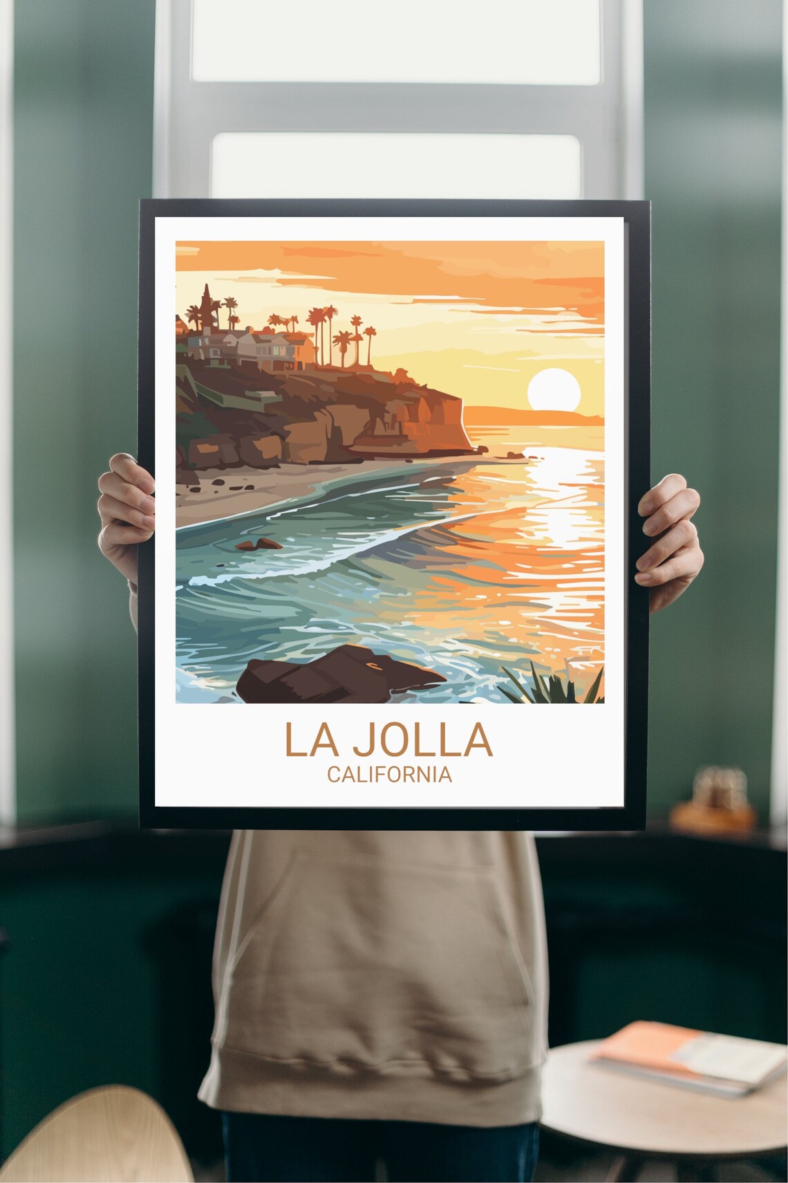La Jolla Cove Travel Print Wall Art La Jolla Cove Wall Hanging Home ...