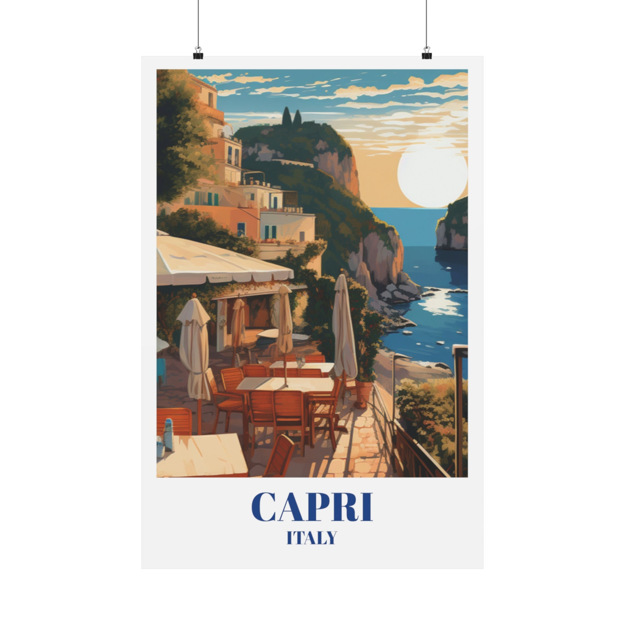 Capri Italy Travel Print, Capri Wall Decor, Capri Home Living Decor ...