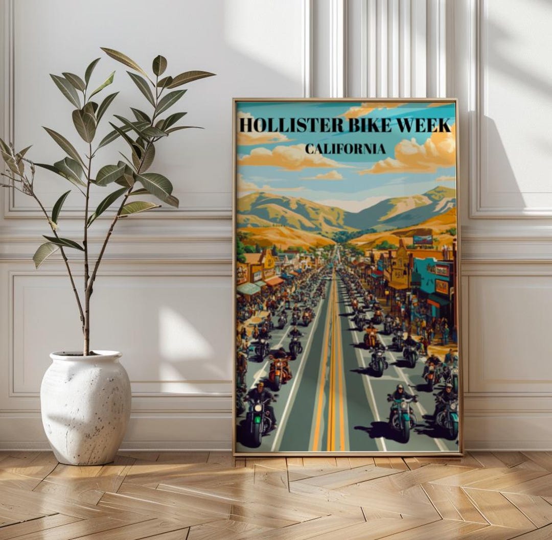 Hollister Bike Week Poster: California Motorcycle Rally Art (matte) - Etsy