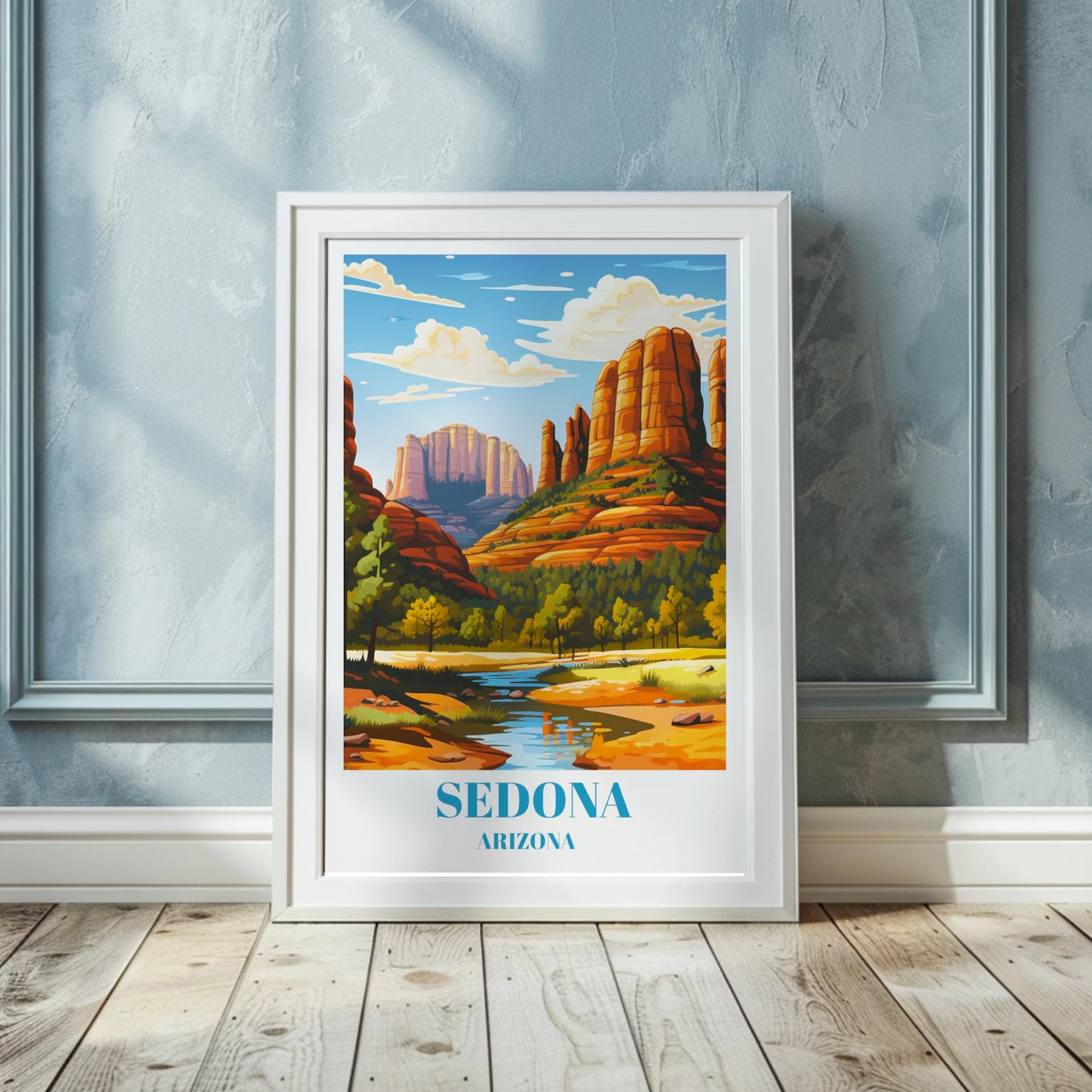 Sedona Arizona Travel Poster, Wall Decor Sedona Home Living Decor ...