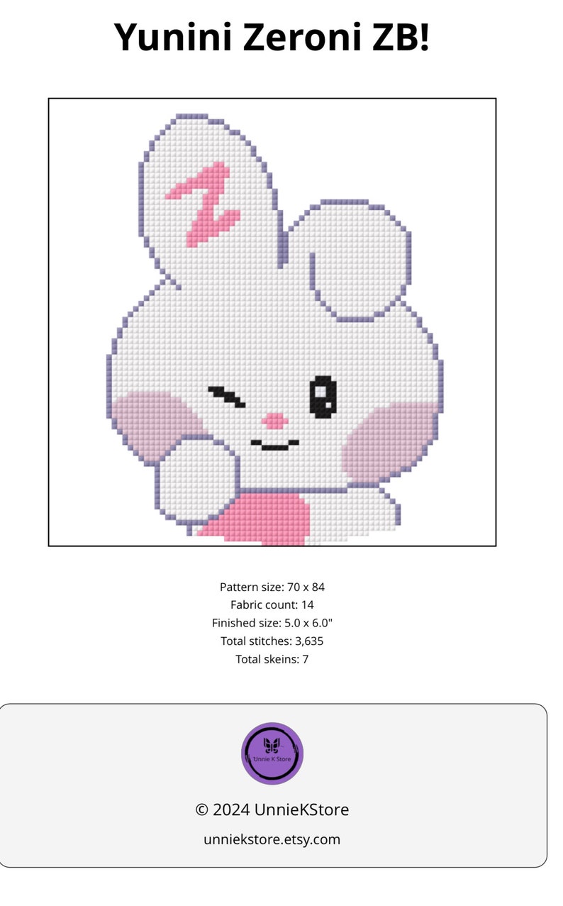 YUNINI Zeroni ZB1 Cross Stitch Pattern - Etsy