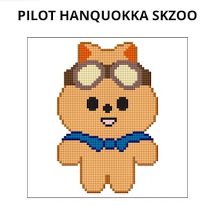 Kpop SKZOO Han Quokka Pilot/ Han Cross Stitch Pattern - Etsy