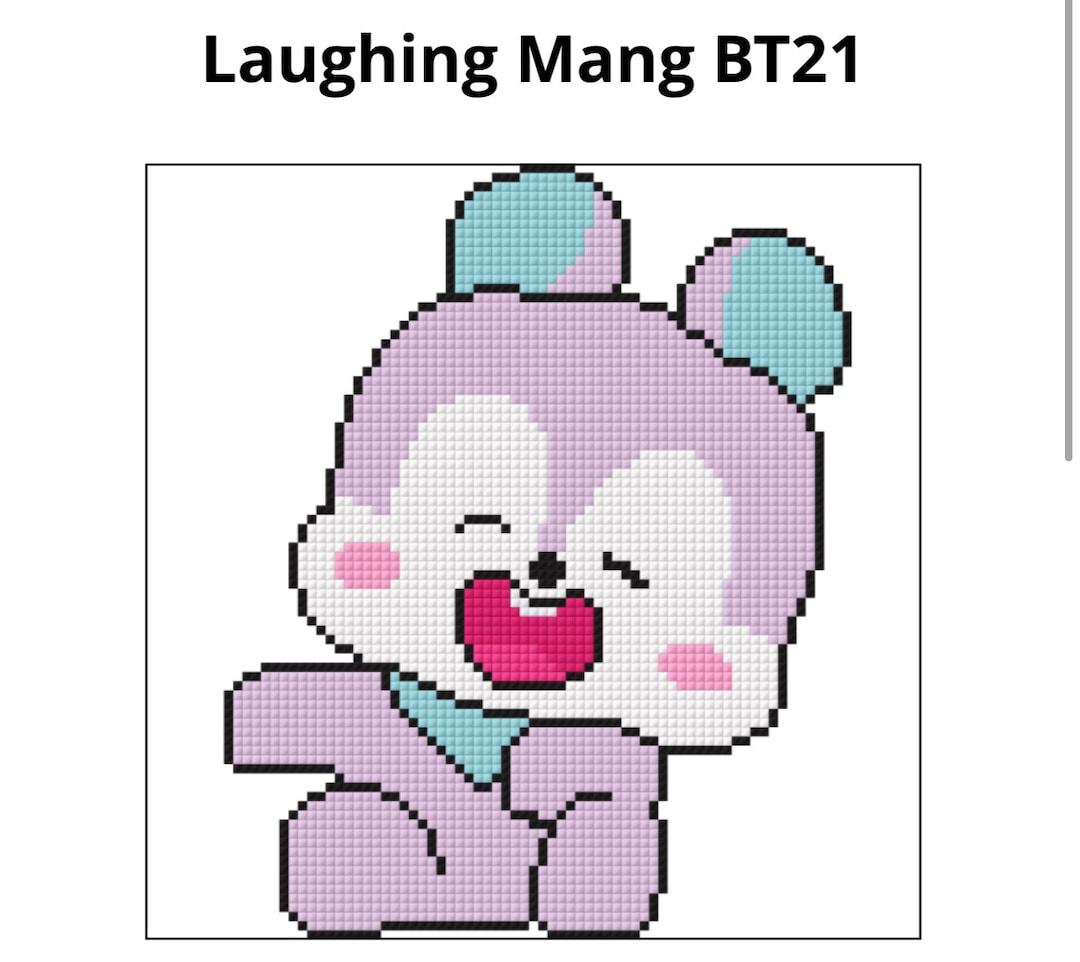 Kpop BT21 Laughing Mang Cross Stitch Pattern - Etsy