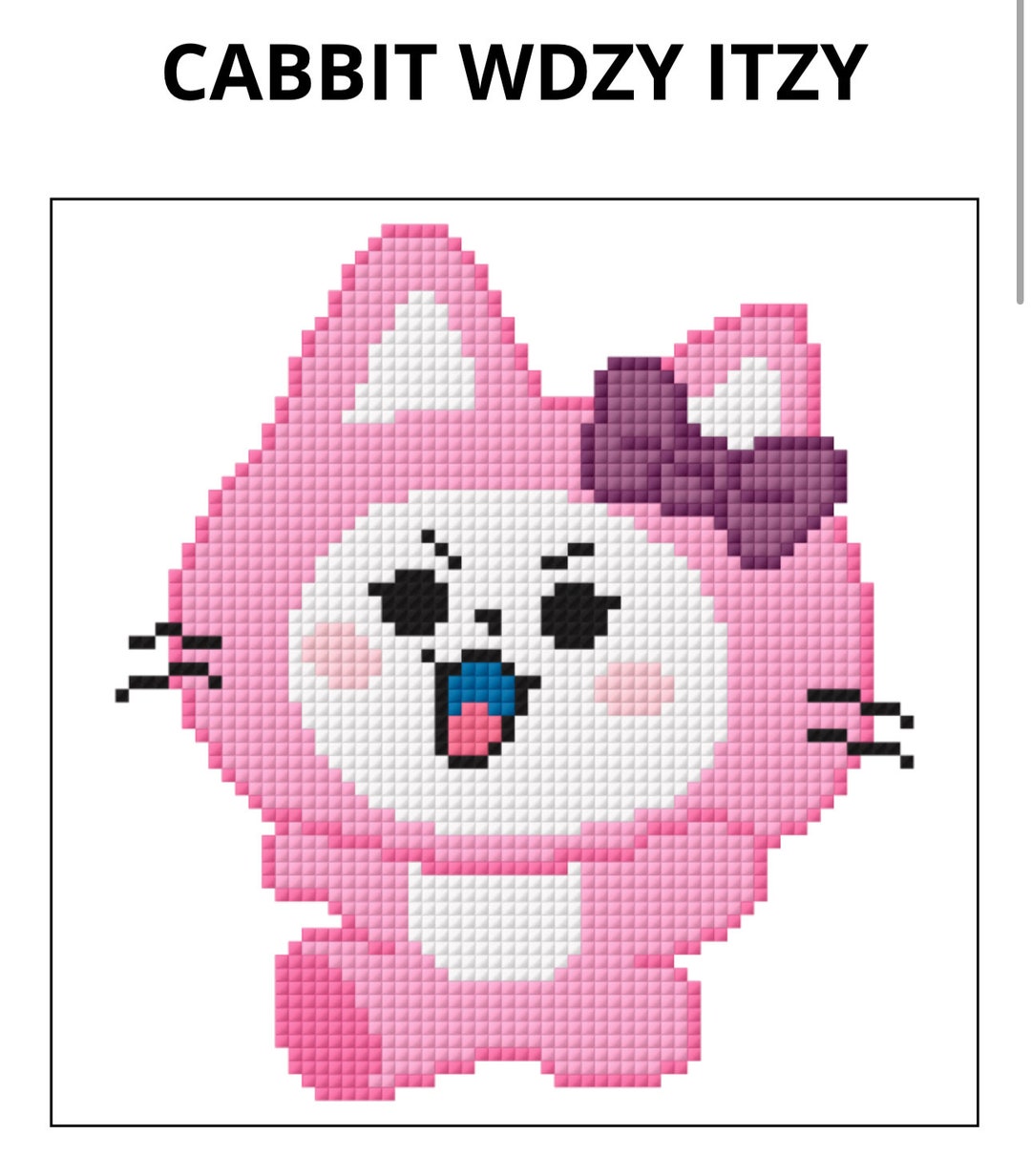 Kpop Itzy Wdzy CABBIT / Yuna Cross Stitch Pattern - Etsy