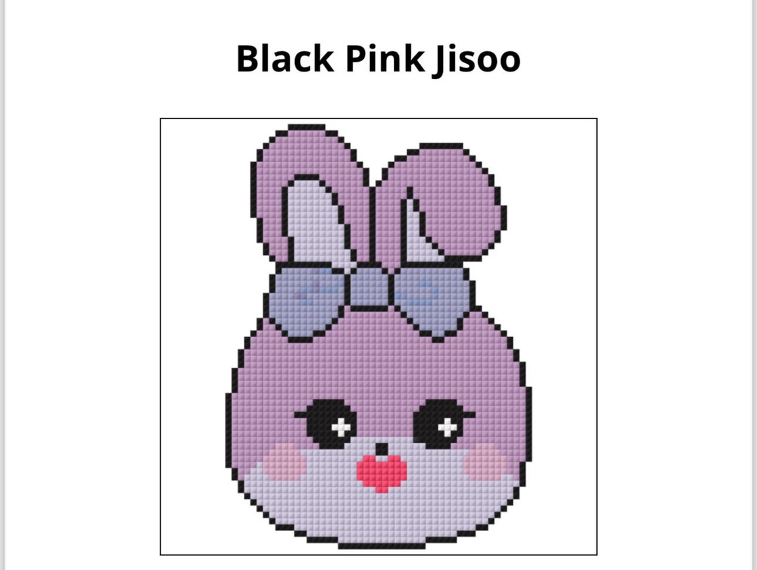 KPOP Jisoo Black Pink Emoji Cross Stitch Pattern - Etsy