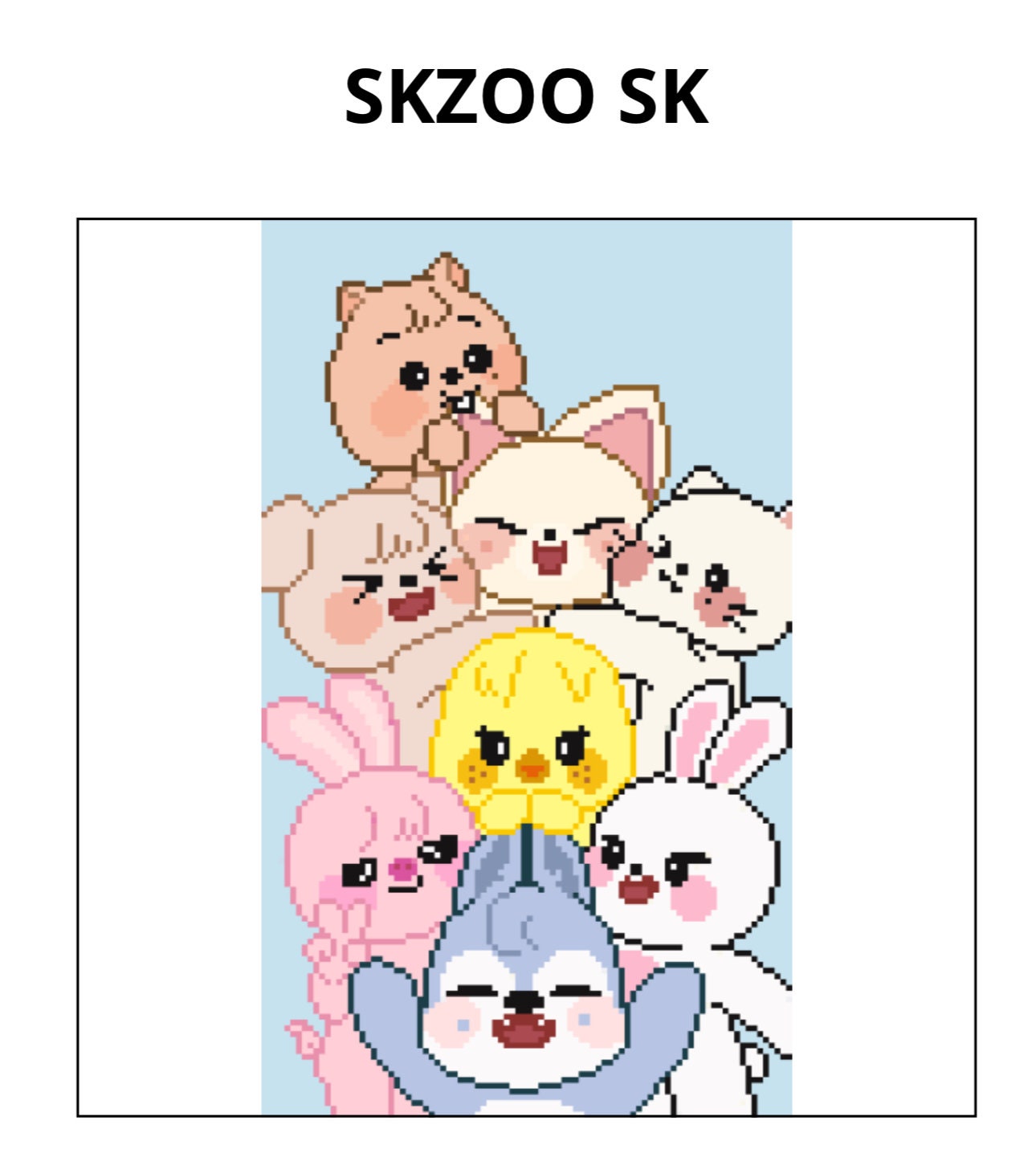 Kpop SKZOO Cross Stitch Pattern - Etsy