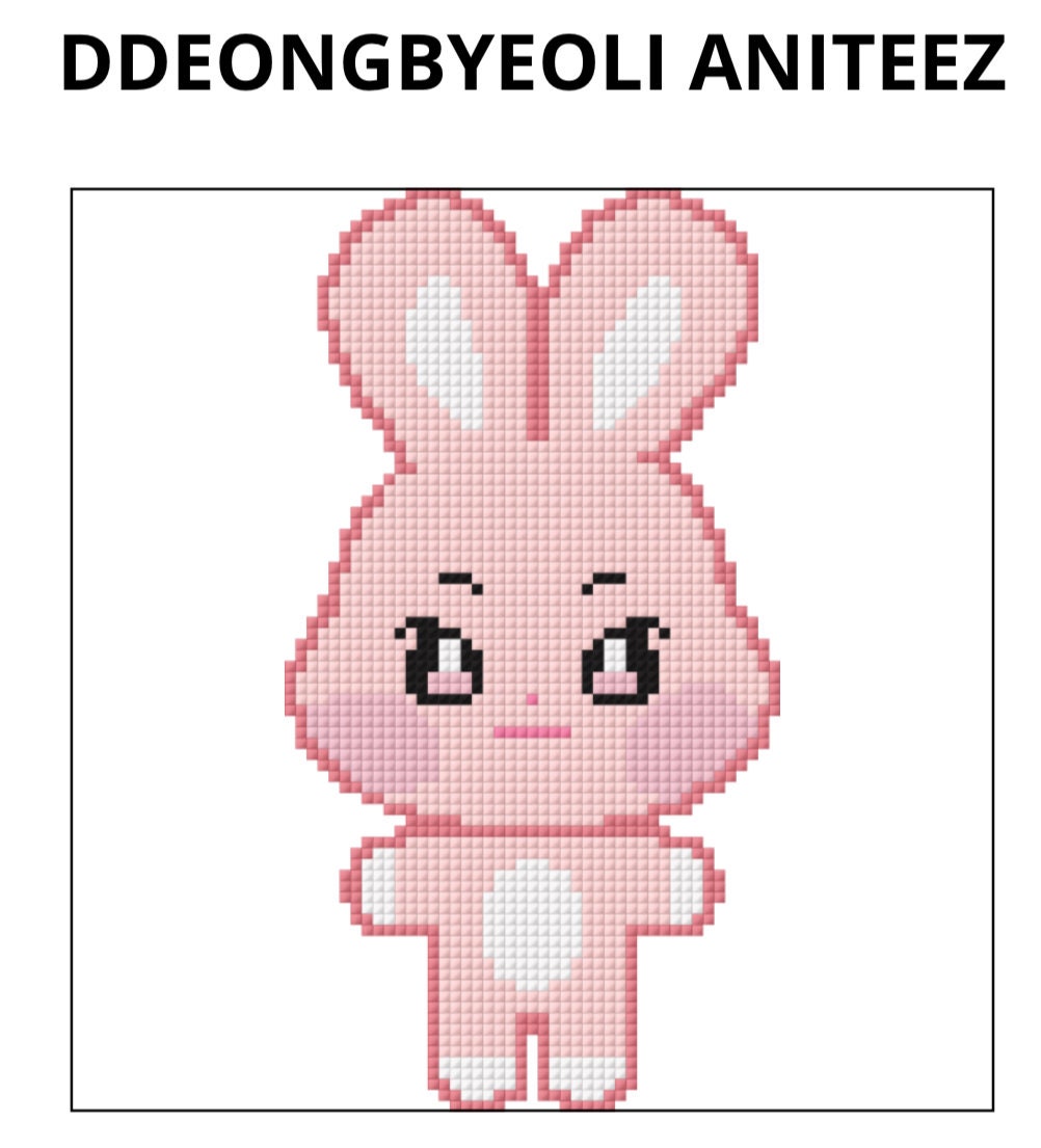 Kpop Ateez Aniteez Ddeongbyeoli Cross Stitch Pattern - Etsy