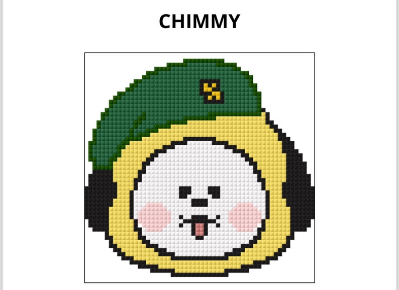KPOP BT21 Military Chimmy Emoji Cross Stitch Pattern - Etsy