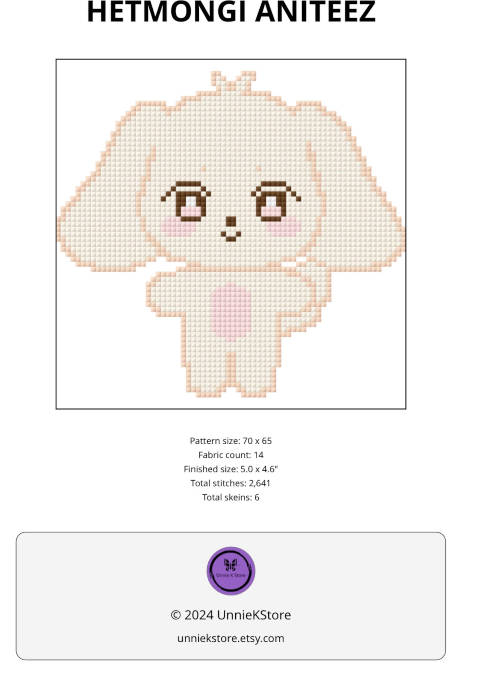 Kpop Ateez Aniteez Hetmongi Cross Stitch Pattern - Etsy