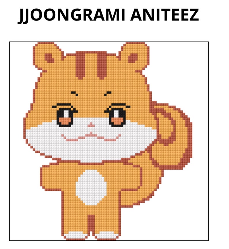 Kpop Ateez Aniteez Jjoongrami Cross Stitch Pattern - Etsy