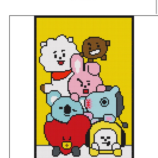 Bt21 Cross Stitch - Etsy