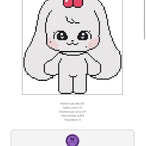 Kpop Ive Minive Cherry / Wonyoung Cross Stitch Pattern - Etsy