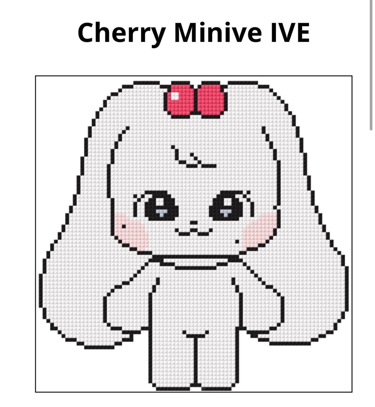Kpop Ive Minive Cherry / Wonyoung Cross Stitch Pattern - Etsy