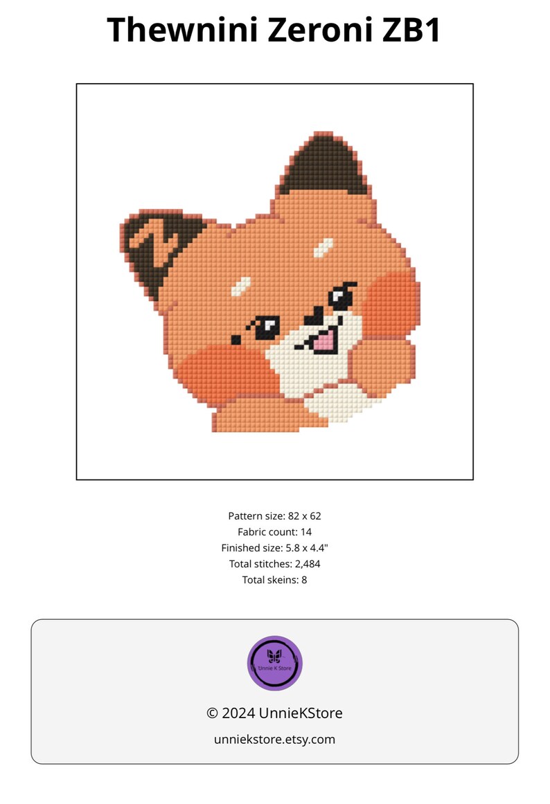 THEWNINI Zeroni ZB1 Cross Stitch Pattern - Etsy