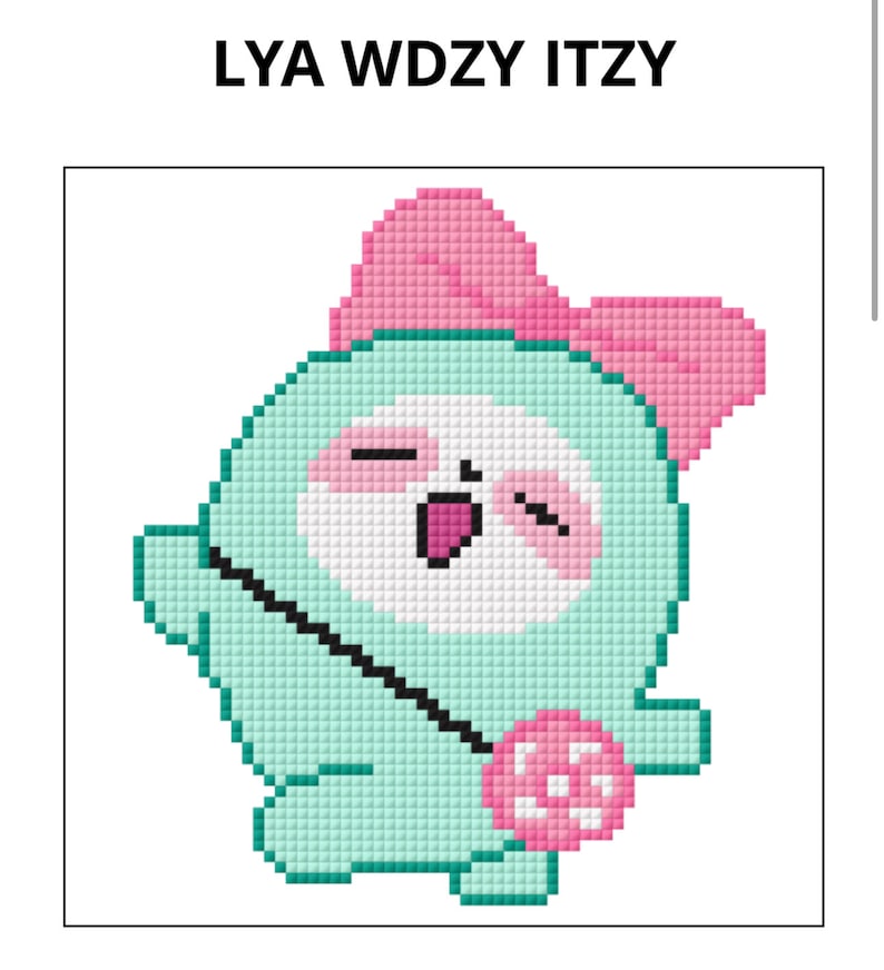 Kpop Itzy Wdzy LYA/ Lia Cross Stitch Pattern - Etsy