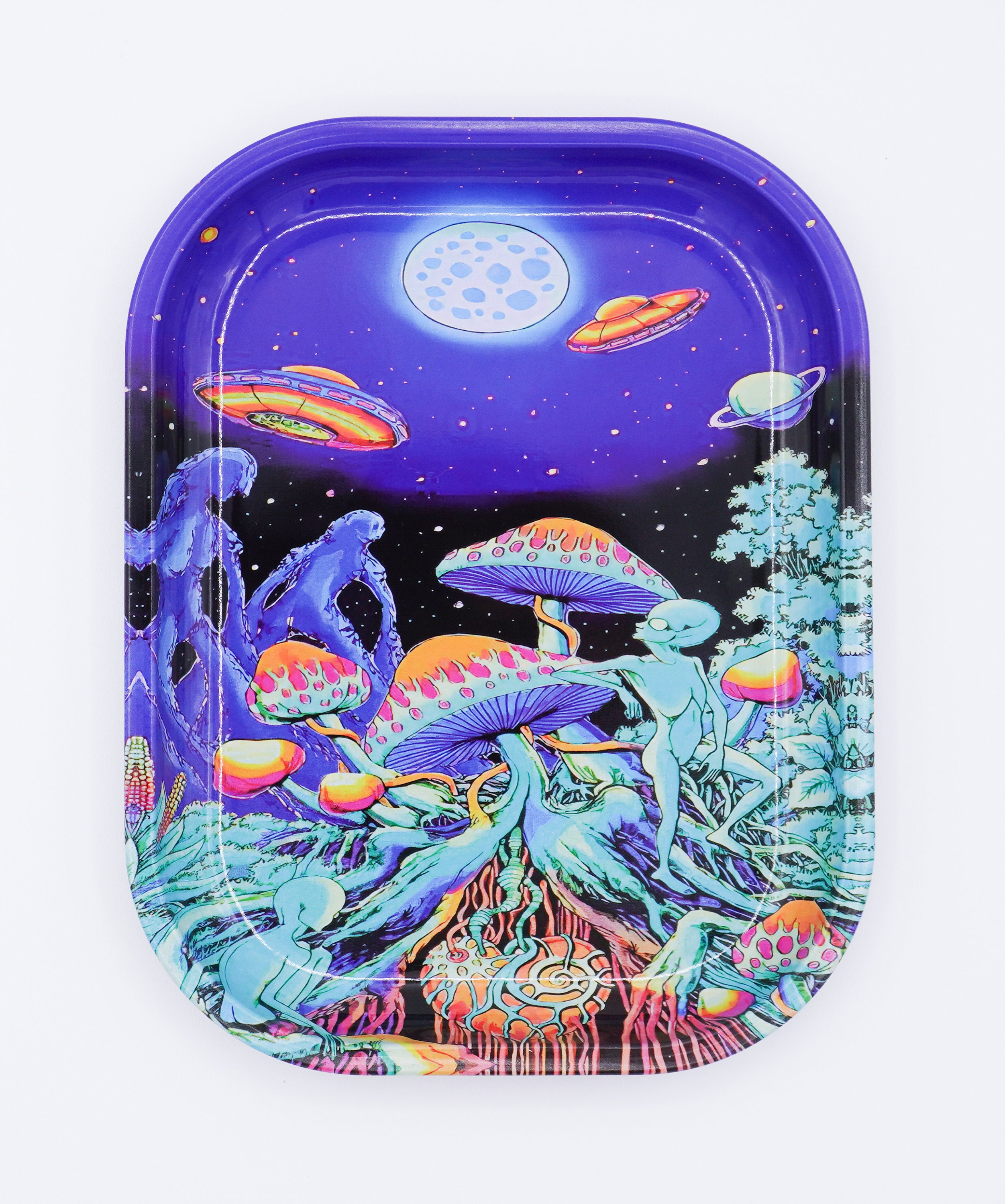 Rolling Tray Small Space Alien-inspired With Magnetic Lid Small Rolling ...